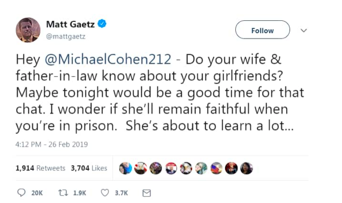The Most Deplorable Person of the Week: Matt Gaetz | Washington Monthly